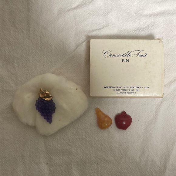 Avon | Jewelry | Vintage Fashion Jewelry By Avon Convertible Fruit Pin ...